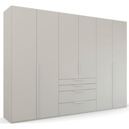 Dreht&uuml;renschrank Rauch "Kleiderschrank Schrank Garderobe W&auml;scheschrank PURISMA", grau (seidengrau), B:301cm H:223cm T:60cm, Holzwerkstoff, Schr&auml;nke, Dreht&uuml;renschrank, mit Schubladen und umfangreichem Zubeh&ouml;r MADE IN GERMANY