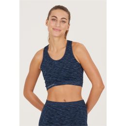 Sport-BH Endurance "Crina", Damen, Gr. S/M, blau, 68% Polyester, 22% Nylon, 10% Elasthan, meliert, BHs Sport-BH, aus feuchtigkeitsregulierendem Material