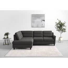 Sit & More Ecksofa SIT & MORE "Far&ouml; L-Form", grau (fango), B:251cm H:90cm T:187cm, Sofas, Ecksofa, inklusive Federkern, wahlweise mit Bettfunktion und Bettkasten