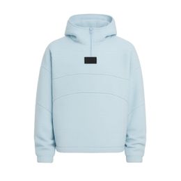 Kapuzenpullover Karl Kani "Karl Kani Metal Signature Teddy Hoodie", Herren, Gr. S, blau, 100% Polyester, Pullover Kapuzenpullover