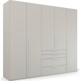 Dreht&uuml;renschrank Rauch "Kleiderschrank Schrank Garderobe W&auml;scheschrank PURISMA", grau (seidengrau), B:251cm H:223cm T:60cm, Holzwerkstoff, Schr&auml;nke, Dreht&uuml;renschrank, mit Schubladen und umfangreichem Zubeh&ouml;r MADE IN GERMANY