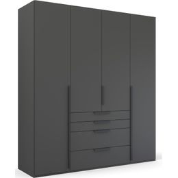 Dreht&uuml;renschrank Rauch "Kleiderschrank Schrank Garderobe W&auml;scheschrank PURISMA", grau (graphit), B:201cm H:223cm T:60cm, Holzwerkstoff, Schr&auml;nke, Dreht&uuml;renschrank, mit Schubladen und umfangreichem Zubeh&ouml;r MADE IN GERMANY