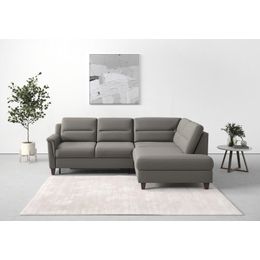 Sit & More Ecksofa SIT & MORE "Far&ouml; L-Form", braun (schlamm), B:251cm H:90cm T:187cm, Sofas, Ecksofa, inklusive Federkern, wahlweise mit Bettfunktion und Bettkasten