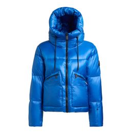 Steppjacke Khujo "LUNA", Damen, Gr. L, royal blau, 100% Nylon, unifarben, eingesetzt elastischer Bund mit Windstopper, Jacken Steppjacke