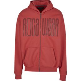 Troyer Rocawear "Rocawear Rocawear Chili Zip Hoodies", Herren, Gr. M, rot, 80% Baumwolle, 20% Polyester, Pullover Troyer