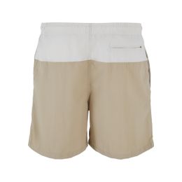 Badeshorts Urban Classics "Urban Classics Herren Block Swim Shorts", Herren, Gr. 4XL, US-Gr&ouml;&szlig;en, unionbeige, softseagrass, 100% Polyamid, Badehosen Badeshorts