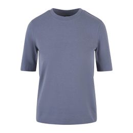 T-Shirt Urban Classics "Urban Classics Damen Ladies Classy Tee", Damen, Gr. XS, vintageblau, 100% Baumwolle, unifarben, oversize, Rundhals, Shirts T-Shirt