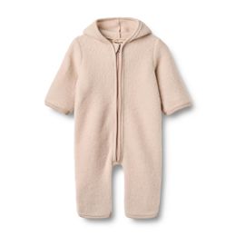 Wheat M&auml;dchen Jumpsuit "Wheat Wool Fleece Suit Ata"pale lila, Gr. 68, unifarben, 100% Wolle, Overalls