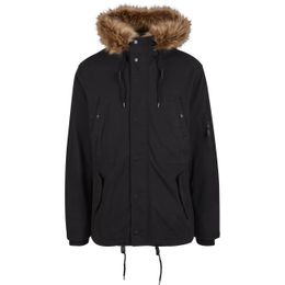 Parka Brandit "Brandit Brandit Men Fish Tail Parka", Herren, Gr. M, schwarz, 100% Baumwolle, unifarben, normal, ohne Ausschnitt, Jacken Parka