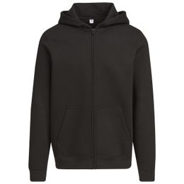 Kapuzenpullover Urban Classics "Urban Classics Basic Essential Zip Hoody", Herren, Gr. XXL, schwarz, 65% Baumwolle, 35% Polyester, unifarben, normal, ohne Ausschnitt, Pullover Kapuzenpullover
