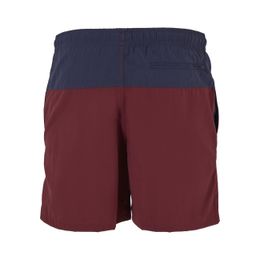 Badeshorts Urban Classics "Urban Classics Herren Block Swim Shorts", Herren, Gr. L, US-Gr&ouml;&szlig;en, nvy, burgundy, 100% Polyamid, Badehosen Badeshorts
