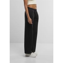 Stoffhose Karl Kani "Karl Kani Signature Straight Leg Sweatpants", Damen, Gr. L, US-Gr&ouml;&szlig;en, schwarz, 65% Baumwolle, 35% Polyester, unifarben, Hosen Stoffhose