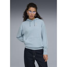 Kapuzensweatshirt Puma "ESS ELEVATED COMFORT HOODIE TR", Damen, Gr. L, seafoam, Sweatware, Obermaterial: 100% Baumwolle, unifarben, comfort fit normal, Sweatshirts, mit Kapuze, mit K&auml;ngurutasche, mit Logodruck, komfortable Passform