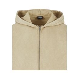 Kapuzenpullover Urban Classics "Urban Classics Herren Heavy Stone Washed 90's Zip Hoodie", Herren, Gr. XL, unionbeige, 70% Baumwolle, 30% Polyester, unifarben, Pullover Kapuzenpullover
