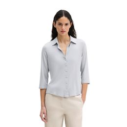 Marc O'Polo MARC O'POLO Damen Blusenshirt "aus LENZING ECOVERO "grau horizon, Gr. L, unifarben, Obermaterial: 94% Viskose, 6% Elasthan, Shirts