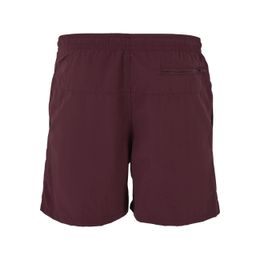 Badeshorts Urban Classics "Urban Classics Herren Block Swim Shorts", Herren, Gr. L, US-Gr&ouml;&szlig;en, cherry, 100% Polyamid, Badehosen Badeshorts