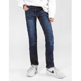 Regular-fit-Jeans STACCATO "STCSAM", Jungen, Gr. 164, Normalgr&ouml;&szlig;en, blau (jeansblau), Oberstoff: 80% Baumwolle, 19% Polyester, 1% Elasthan;, Abriebeffekte, unifarben, Basic, regular fit, Jeans 5-Pocket-Jeans, Regular Fit