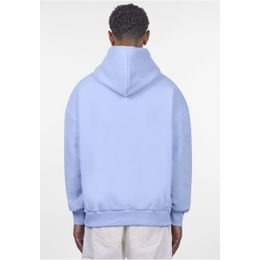 Kapuzenpullover DROPSIZE "Dropsize HEAVY OVERSIZE MIDDLE RUBBER PATCH HOODIE", Herren, Gr. M, babyblau, 70% Baumwolle, 30% Polyester, Pullover Kapuzenpullover