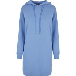 Shirtkleid Urban Classics "Urban Classics Damen Ladies Organic Oversized Terry Hoody Dress", Damen, Gr. S, US-Gr&ouml;&szlig;en, horizonblau, 100% Baumwolle, unifarben, oversize, ohne Ausschnitt, Kleider Shirtkleid