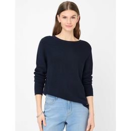 Strickpullover Brax "Style LESLEY", Damen, Gr. 38, navy, Strick, 100% Baumwolle, Rundhals, Pullover Strickpullover