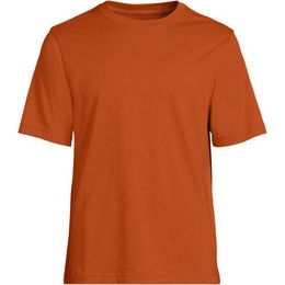 LANDS' END Super-T Kurzarm-Shirt, Classic Fit, Herren,  Orange, Baumwolle, by Lands' End