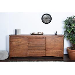 Sideboard Akazienholz massiv nussbaum Kommode 200 x 45 x 90 cm DAHLIA II