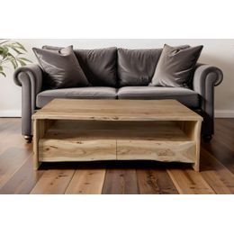 Couchtisch Akazienholz massiv natur Beistelltisch 130 x 70 x 45 cm DAHLIA I
