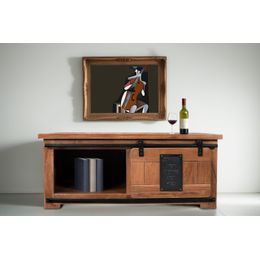 Couchtisch Akazienholz massiv nussbaum Sofatisch 110 x 45 x 70 cm LIBRO
