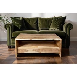 Couchtisch Akazienholz massiv natur Beistelltisch 110 x 60 x 45 cm DAHLIA III