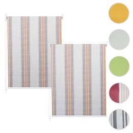 Mendler 2er-Set Rollo HWC-D52, Fensterrollo Seitenzugrollo Jalousie, 120x230cm Sonnenschutz blickdicht ~ Var 2x63476