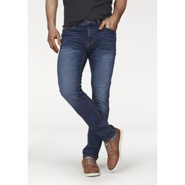 Straight-Jeans Bruno Banani "Hutch", Herren, Gr. 38, L&auml;nge 30, blau, Denim/Jeans, Obermaterial: 98% Baumwolle, 2% Elasthan, unifarben, normal lang, Jeans Straight-Jeans, gerade geschnittenes Bein, niedrige Leibh&ouml;he, regul&auml;re Passform, Topseller