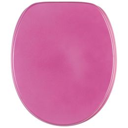 WC-Sitz Sanilo "Glitzer", pink, B:37,7cm L:47cm, MDF - Mitteldichte Holzfaserplatte, WC-Sitze, WC-Sitz