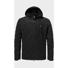 Sch&ouml;ffel Fleecejacke SCH&Ouml;FFEL "Fleece Hoody Style Enixa MEN", Herren, Gr. 56, 9990, schwarz, Oberstoff: 92% Polyester, 8% Elasthan, regular fit, hoch geschlossener Ausschnitt, Jacken Fleecejacke