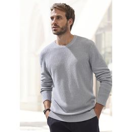 Strickpullover John Devin "bis Gr&ouml;&szlig;e 5XL", Herren, Gr. XL (56/58), grau (hellgrau), Strick, Obermaterial: 50% Baumwolle, 50% Polyacryl, unifarben, regular fit normal, Rundhals, Strickb&uuml;ndchen, Pullover Strickpullover, Pullover in modischen Farben aus Baumwollmischung, Topseller