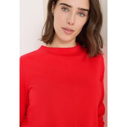 Langarmshirt Cecil, Damen, Gr. XL (44), pumkin orange, Jersey, Obermaterial: 50% Baumwolle, 50% Modal, unifarben, l&auml;ssig geschnitten h&uuml;ftbedeckend, Rundhals, Shirts Langarmshirt, mit Stehkragen, Funnelneck