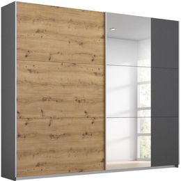 Schwebet&uuml;renschrank Rauch "Kleiderschrank Schrank Garderobe TOPSELLER AURELIO", grau (graumetallic, eiche artisan), B:218cm H:210cm T:59cm, Holzwerkstoff, Schr&auml;nke, Schwebet&uuml;renschrank, zeitloses Design, viele Farben, Breiten 175/218/261 cm MADE IN GERMANY