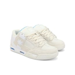 Sneaker DC Shoes "DC Command", Herren, Gr. 8,5(41), sanftes wei&szlig;, wei&szlig;, blau, Obermaterial:50.46% Leder, 49.54% Synthetikmaterial;, Schuhe Sneaker