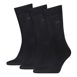 Socken Calvin Klein "CK MEN SOCK", Herren, Gr. 43-46, schwarz, Baumwollmischung, normal, Socken Socken, uni, Cotton-Mix, breiter Bund