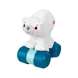 Mattel Krabbelspa&szlig; Eisb&auml;r zum Hinterherkrabbeln, Aktivit&auml;tskrabbelspielzeug f&uuml;r Babys, Elektrohaustier
