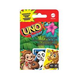 Mattel UNO Junior Kartenspiel f&uuml;r Kinder mit Tiermotiven und verschiedenen Schwierigkeitsgraden