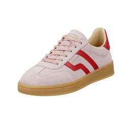 Sneaker Gant "Cuzima", Damen, Gr. 41, rose, summer rot, Leder, Veloursleder, Schuhe Sneaker, Retro Sneaker, Schn&uuml;rschuh mit Lederinnensohle