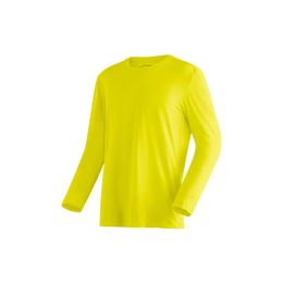 Langarmshirt Maier Sports "Long Sleeve Jersey M", Herren, Gr. S, gr&uuml;ngelb, 50% Baumwolle, 50% Polyester, Rundhals, Shirts Langarmshirt