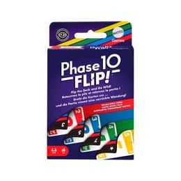 Mattel Phase zehn Flip Kartenspiel mit beidseitig bedruckten Karten und speziellen Flip-Karten