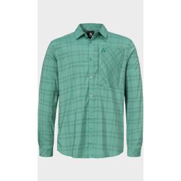 Sch&ouml;ffel Outdoorhemd SCH&Ouml;FFEL "Shirt Style Fraris MEN", Herren, Gr. 54, Normalgr&ouml;&szlig;en, 6405, gr&uuml;n, Oberstoff: 81% Polyester, 14% Nylon, 5% Elasthan, V-Ausschnitt, Hemden Outdoorhemd
