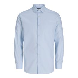 Jack & Jones Langarmhemd JACK & JONES "JPRBLAPARKER SHIRT L/S REG SN", Herren, Gr. XL, N-Gr, cashmere blau, Web, Obermaterial: 100% Baumwolle, unifarben, regular fit normal, Hemden Langarmhemd