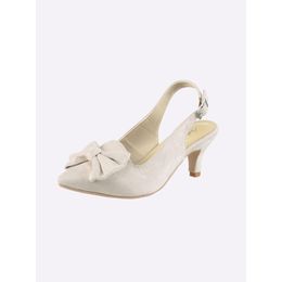 Slingpumps Andrea Conti, Damen, Gr. 36, creme, Textil, Schuhe Slingpumps