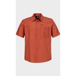 Sch&ouml;ffel Outdoorhemd SCH&Ouml;FFEL "Shirt Style Kalmen MEN", Herren, Gr. 48, Normalgr&ouml;&szlig;en, 5590, rot, Oberstoff: 80% Baumwolle, 20% Lyocell, V-Ausschnitt, Hemden Outdoorhemd