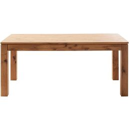 Esstisch MCA furniture "ETNA 4-Fu&szlig; Tisch", braun (wildeiche ge&ouml;lt, wildeiche ge&ouml;lt, wildeiche ge&ouml;lt), B:160cm H:77cm T:90cm, Ast-/Balkeneiche in Wildeiche ge&ouml;lt, Holz, Massivholz;Massivholz durchgehend Lamelle, Tische, Esstisch, Massivholz,durchgehende Lamelle,Stollenfu&szlig; 10x10cm,Tischplatte 2,5cm