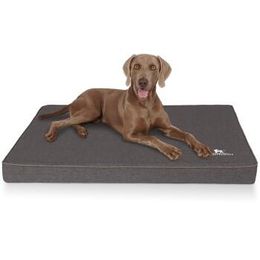 Knuffelwuff Orthop&auml;dische Hundematte Nantucket aus Velours mit Handwebcharakter anthrazit XXL
