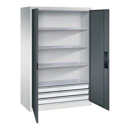 C+P Schwerlastschrank mit Schubladen Acurado, 1950x1200x600mm, 7035/7016 ; C + P M&ouml;belsysteme (8932-523|S10171)